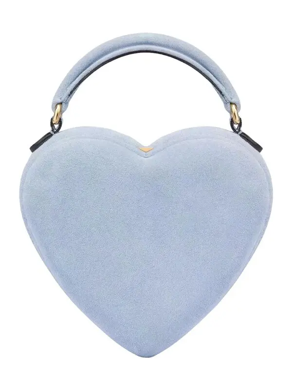 Moschino Heart-shaped Suede Tote Bag - Blue