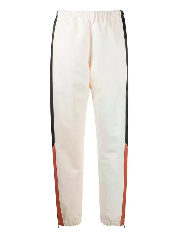 MARINE SERRE Contrast Panel Cuffed Trousers - Neutrals