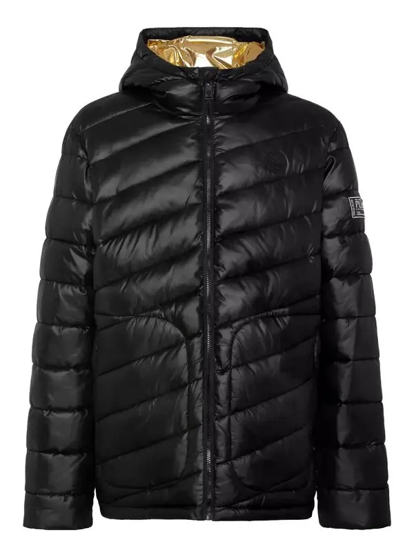 PLEIN SPORT Hooded Puffer Jacket - Black