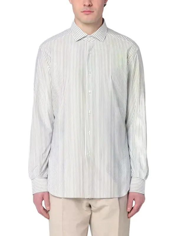 XACUS Striped Shirt - White