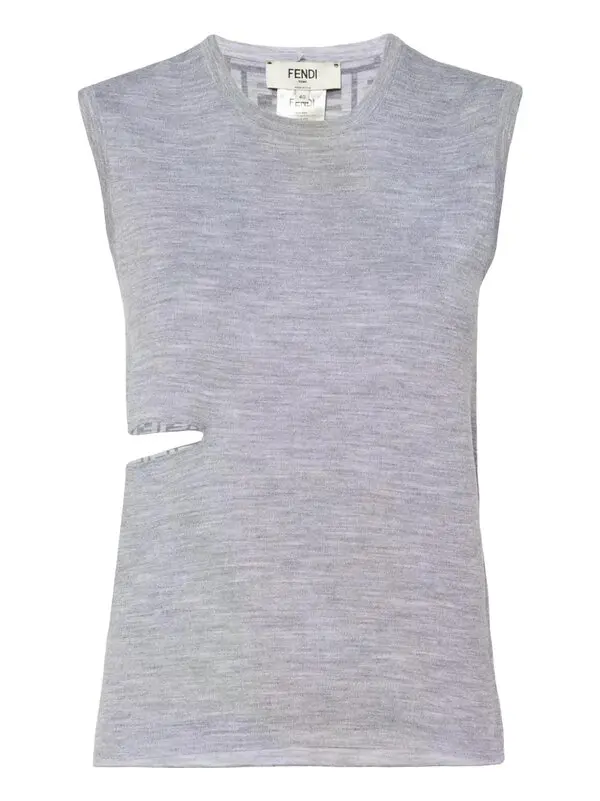 Fendi Ff-motif Tank Top - Grey