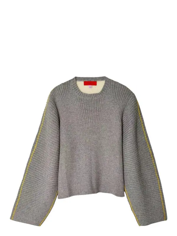 Eckhaus Latta Striped Ribbed Jumper - Grey