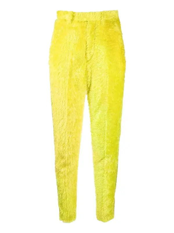 Undercover Textured High-waisted Trousers - Yellow