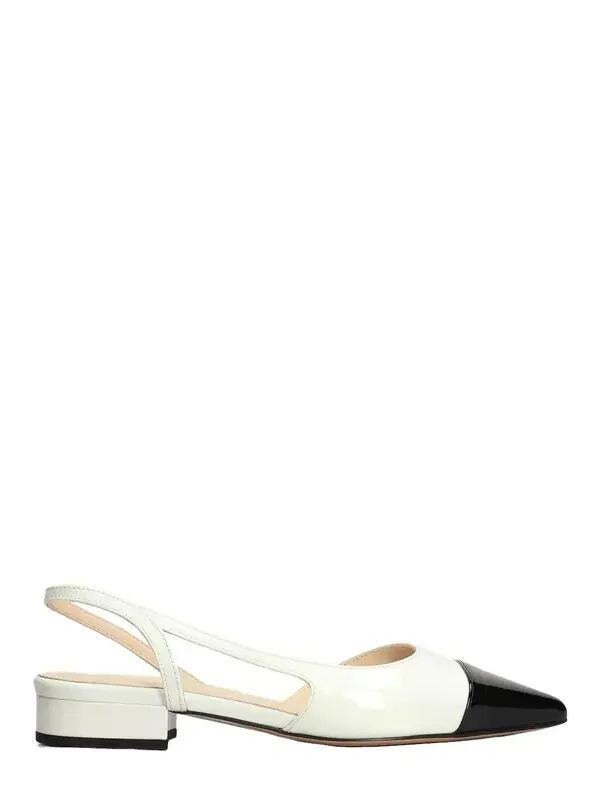 ANNA F. 35mm Leather Slingback Pumps - Neutrals