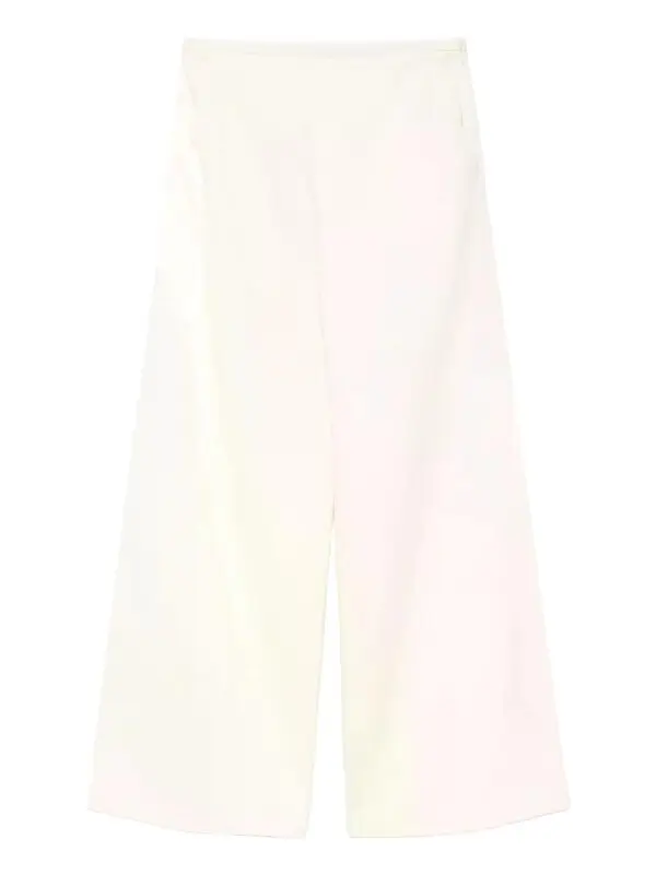 FORTE_FORTE Twill Straight-leg Trousers - Neutrals