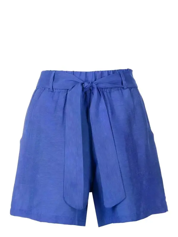 AMIR SLAMA Belted Elasticated Short Shorts - Blue