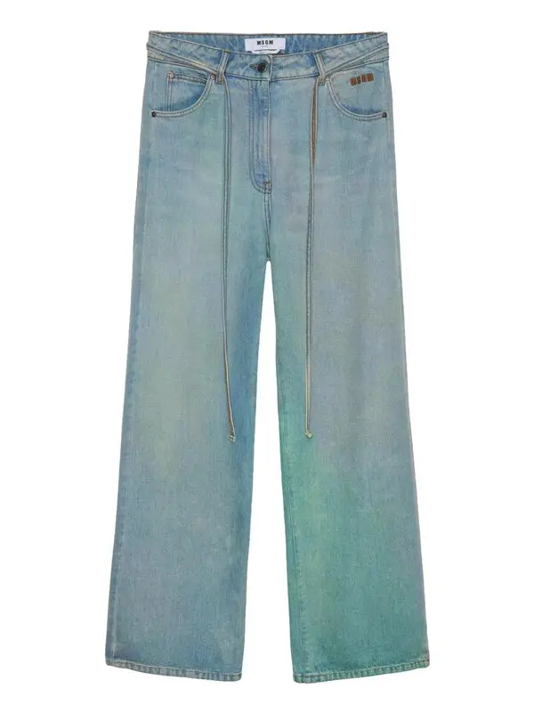 MSGM Cotton Straight Jeans - Blue