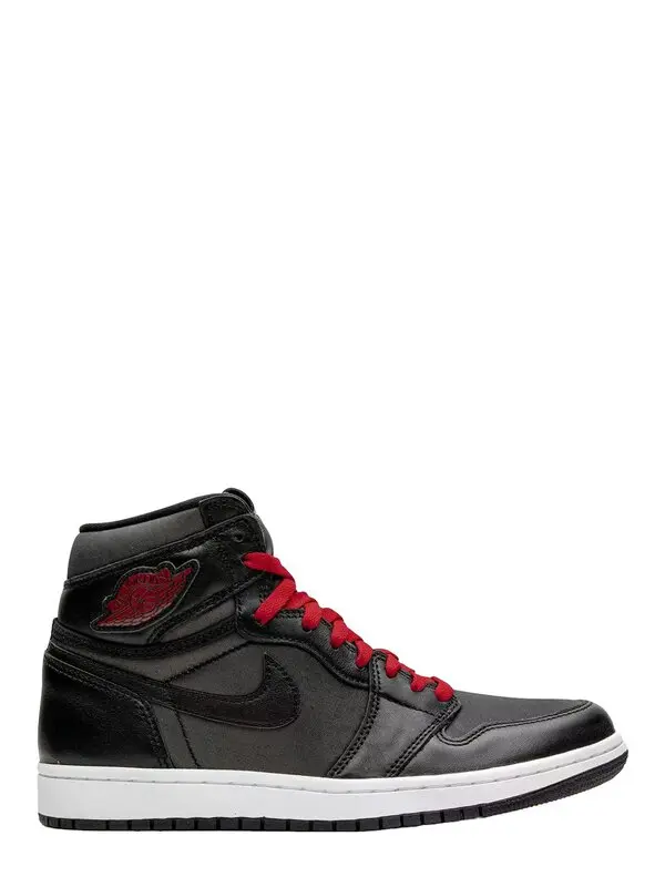 JORDAN 1 Retro High Og Satin/gym Red Sneakers - Black