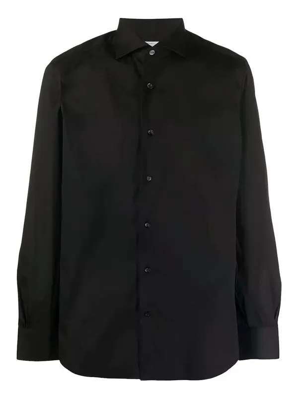MAZZARELLI Fitted Buttoned Shirt - Black