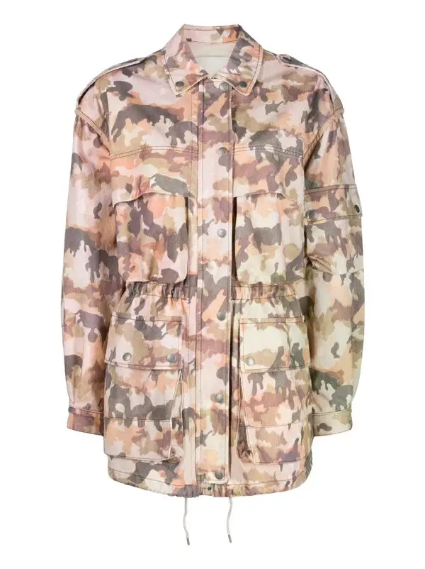 Isabel Marant Étoile Elize Camouflage-print Cotton Jacket - Neutrals