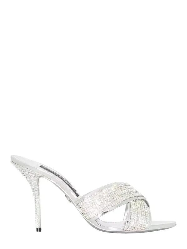 Dolce & Gabbana Crystal-embellished Sandals - Silver