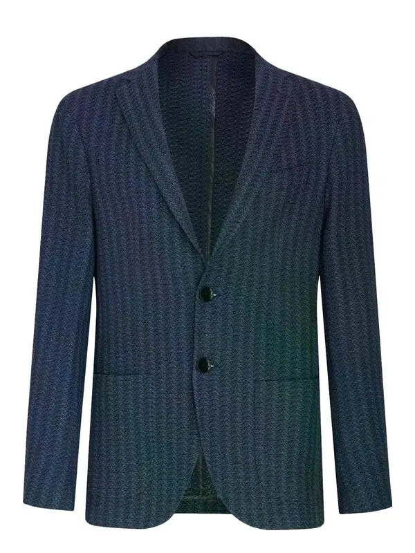 Etro Striped Cotton Blazer - Blue