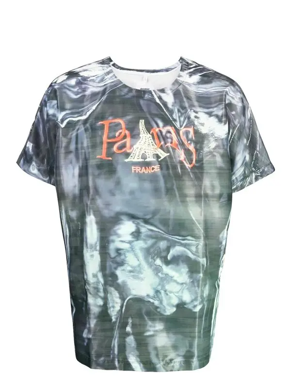 DOUBLET Graphic-print Cotton T-shirt - Black