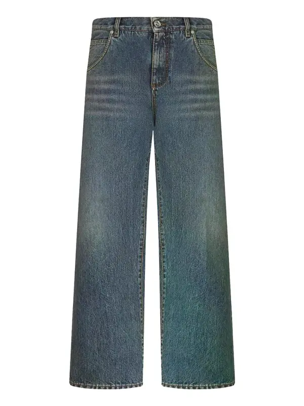 Etro Wide-leg Cropped Cotton Jeans - Blue