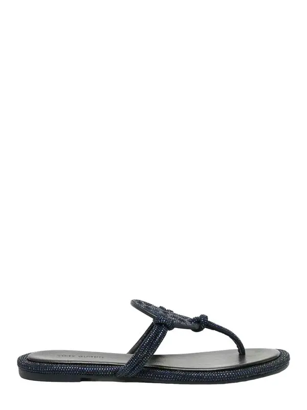 Tory Burch Miller Pavé Crystal-embellished Sandals - Blue