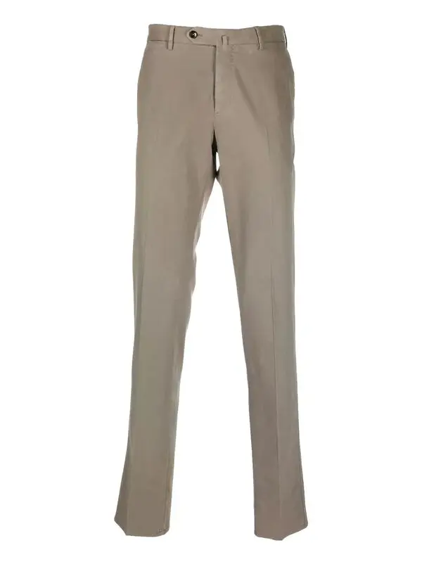 PT TORINO Mid-rise Slim-cut Chinos - Neutrals