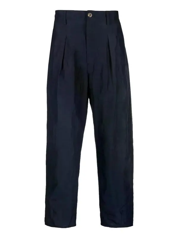 Giorgio Armani Pleated Wide-leg Trousers - Blue