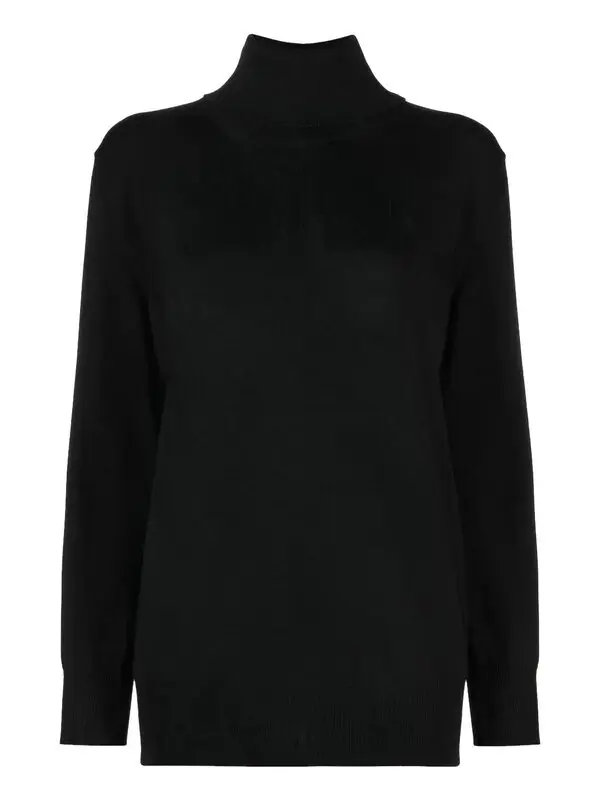 JIL SANDER Ribbed-knit Wool Jumper - Black