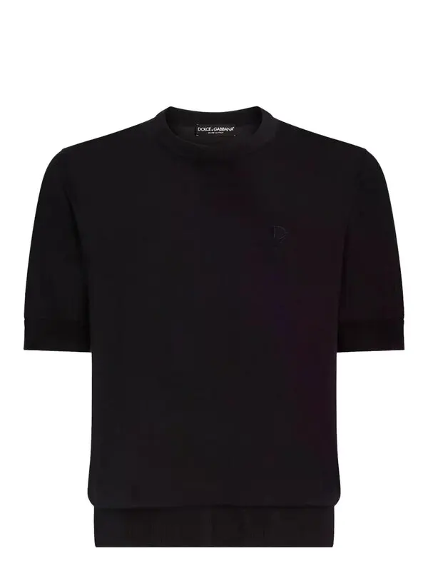 Dolce & Gabbana Logo-embroidered T-shirt - Blue