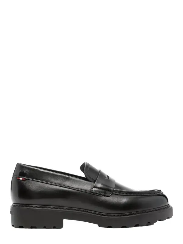 Bally Logo-debossed Leather Loafers - Black