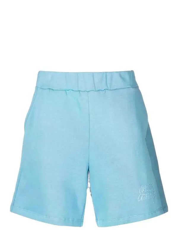 Opening Ceremony Logo-embroidered Cotton Track Shorts - Blue