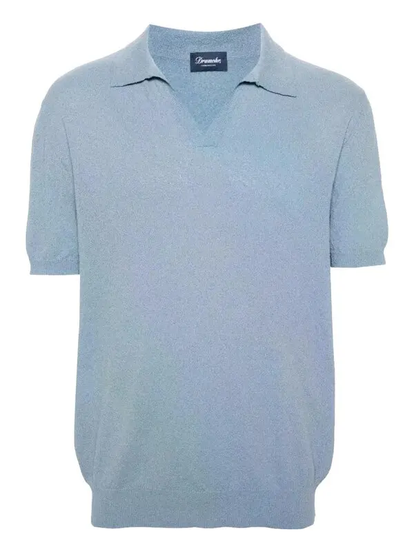 DRUMOHR Split-neck Polo Shirt - Blue