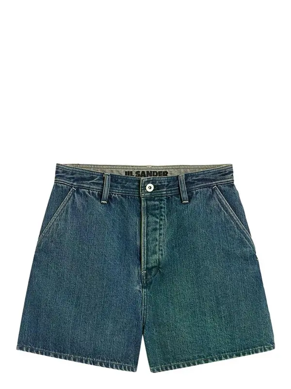 JIL SANDER High-rise Denim Shorts - Blue