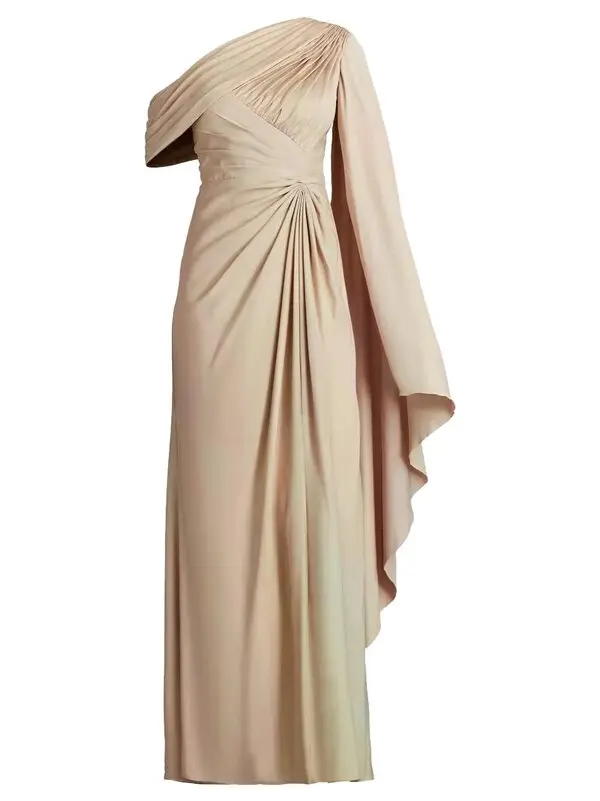 Tadashi Shoji Asymmetric Off-shoulder Dress - Neutrals