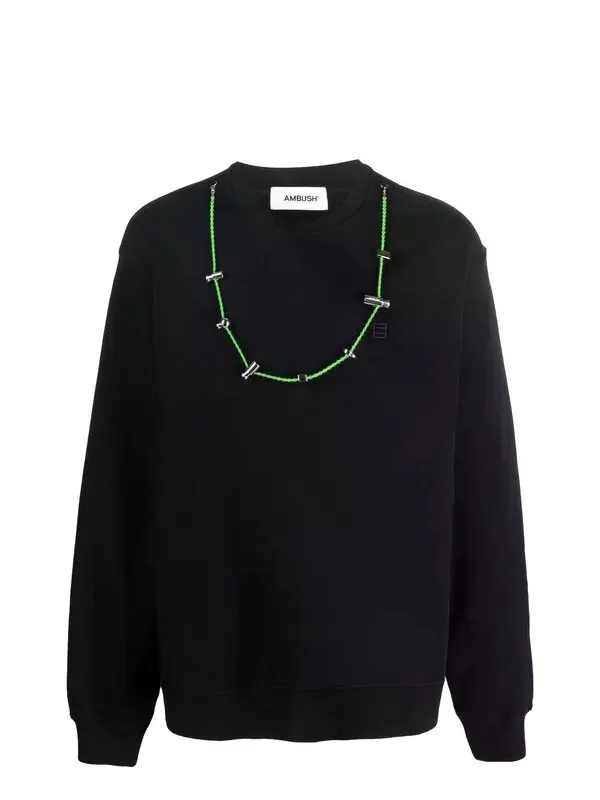 AMBUSH Stoppers Crew Neck Sweatshirt - Black