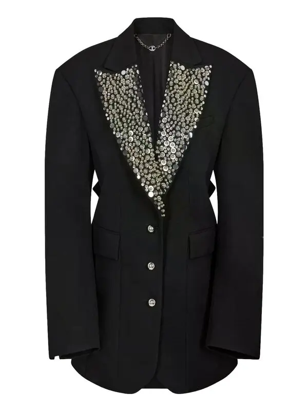 Rabanne Embroidered Blazer - Black
