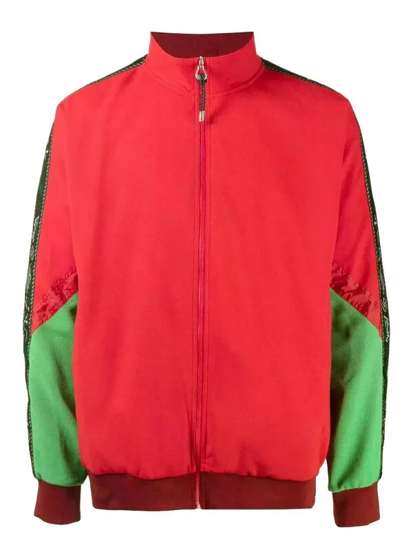 TOGA VIRILIS Colour-block Zipped Sweater - Red