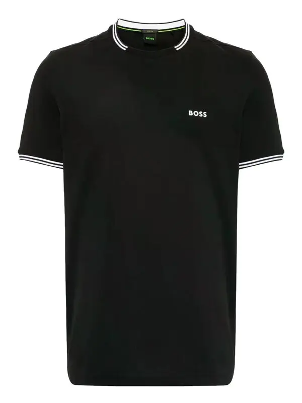 BOSS Logo-patch Crew Neck T-shirt - Black