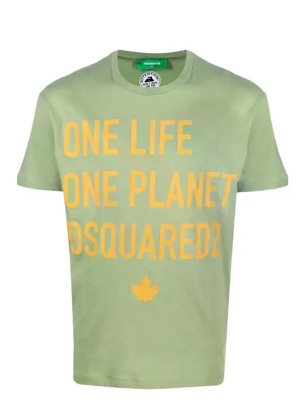 Dsquared2 One Life One Planet' T-shirt - Green