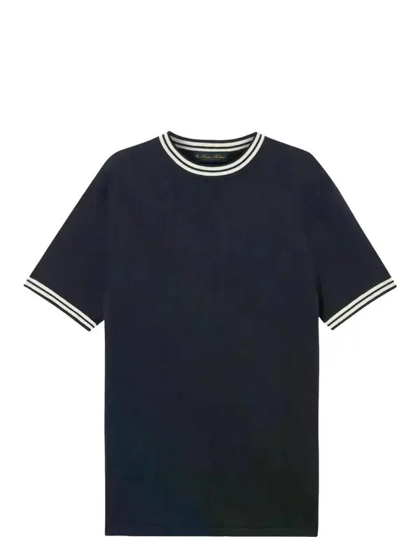 Brooks Brothers Organic Cotton-linen T-shirt - Blue