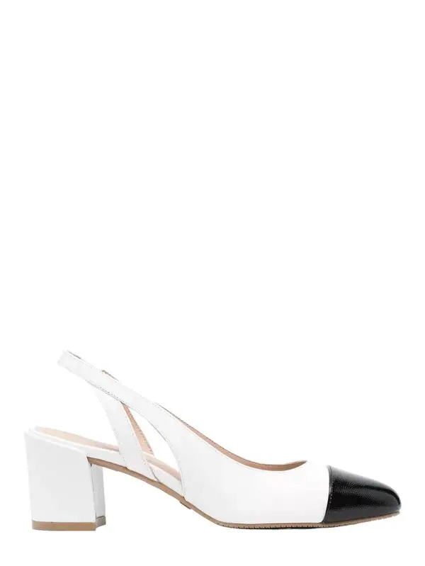 STUART WEITZMAN Sleek Slingback 60mm Leather Pumps - White