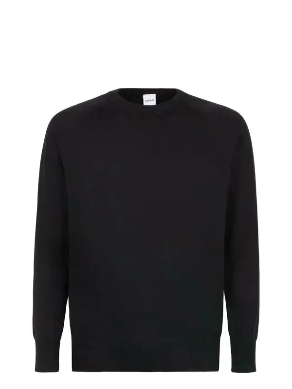 Aspesi Cotton Raglan Sweatshirt - Black