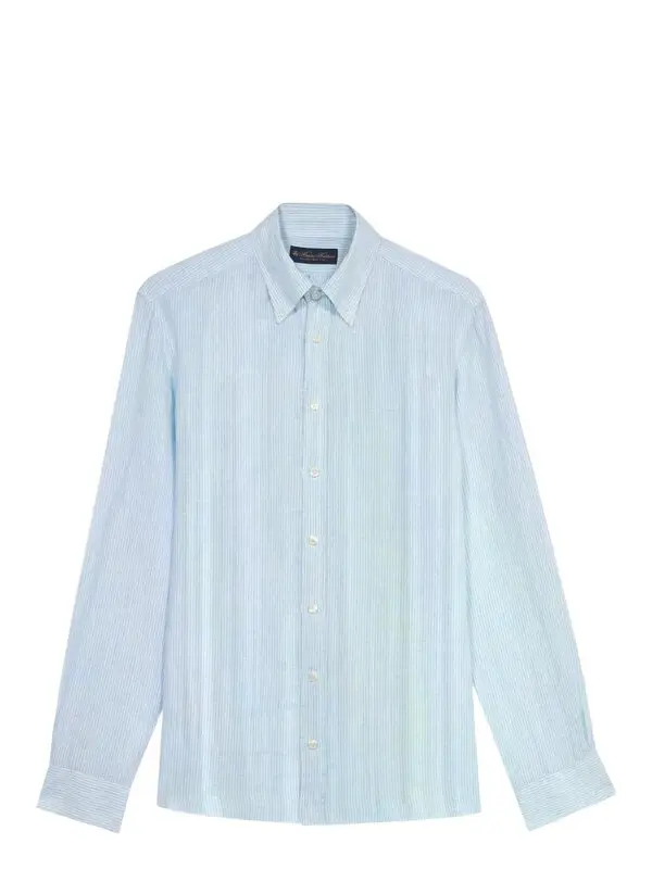 Brooks Brothers Linen Shirt - Blue
