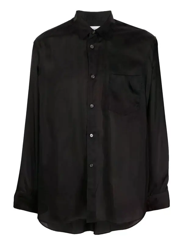 Comme Des Garçons Button-down Fitted Shirt - Black