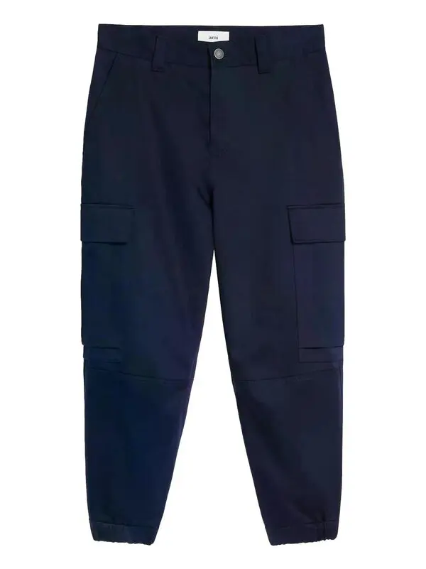 AMI Paris Straight-leg Cargo Pants - Blue