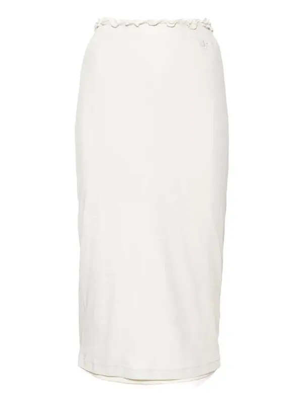 JIL SANDER Layered Cotton Midi Skirt - Neutrals