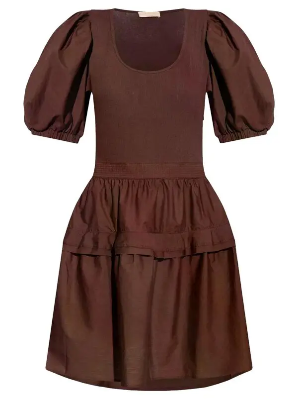 Ulla Johnson Tilda Puff-sleeve Cotton Dress - Brown