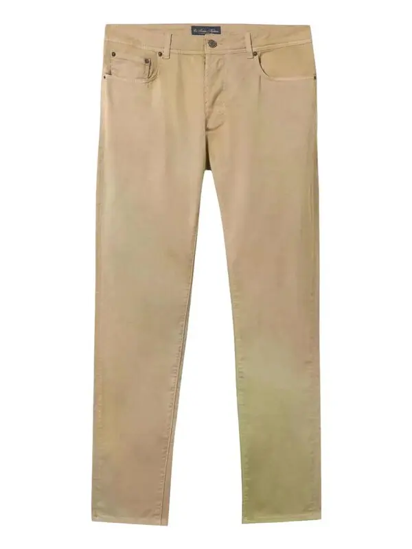 Brooks Brothers Cotton Tapered Leg Jeans - Neutrals
