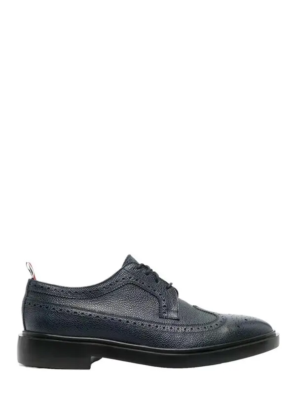 Thom Browne Pebbled Leather Longwing Brogues - Blue