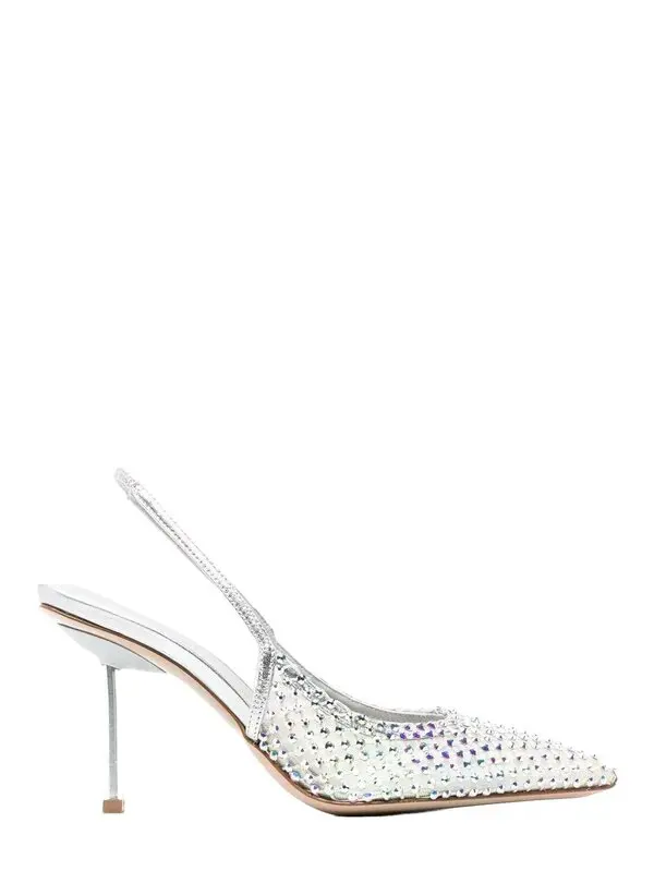LE SILLA 80mm Gilda Crystal-embellished Pumps - Silver