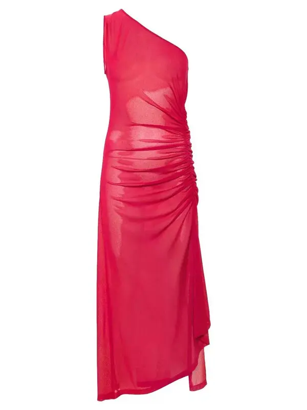 Givenchy One-shoulder Draped Dress - Pink