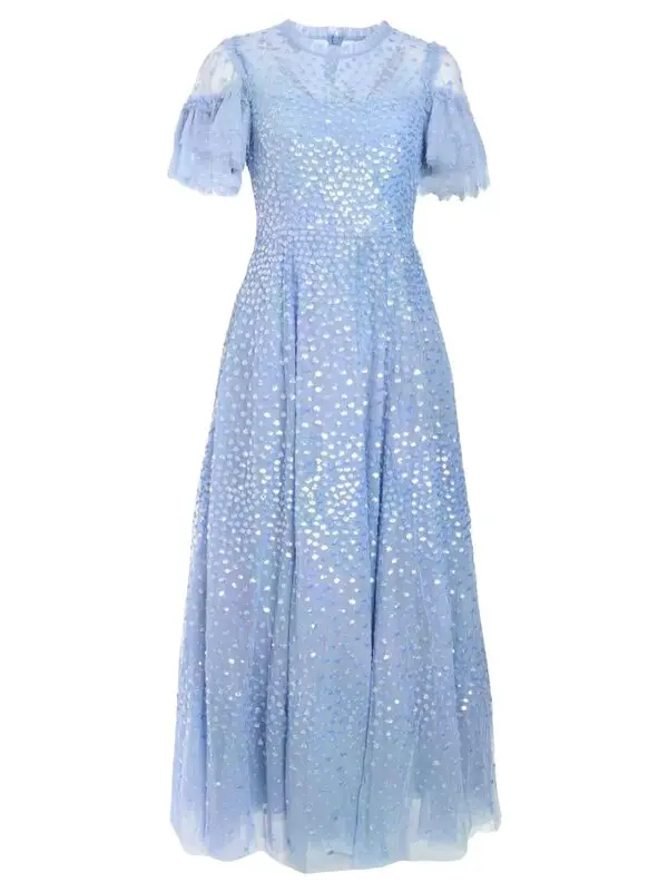 NEEDLE & THREAD Scatter Dot Gown - Blue