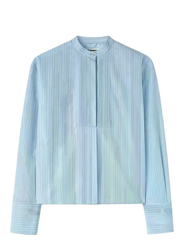 JIL SANDER Striped Cotton Shirt - Blue