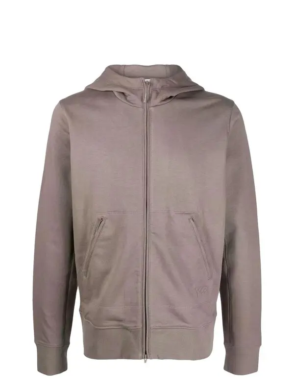 Y3 Zip-up Cotton Hoodie - Grey