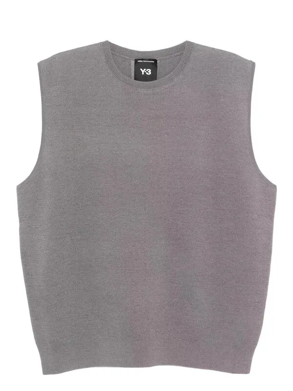 Y3 3-stripes Knitted Vest - Grey