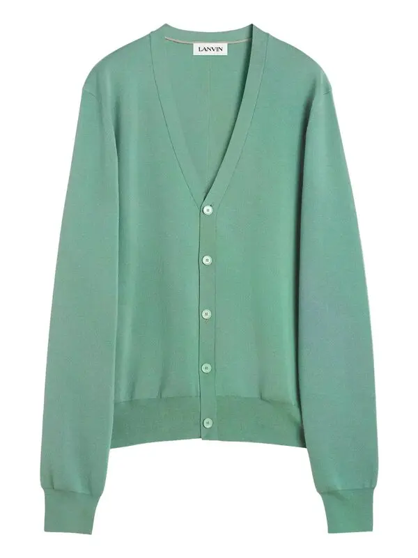 LANVIN Merino Wool Cardigan - Green